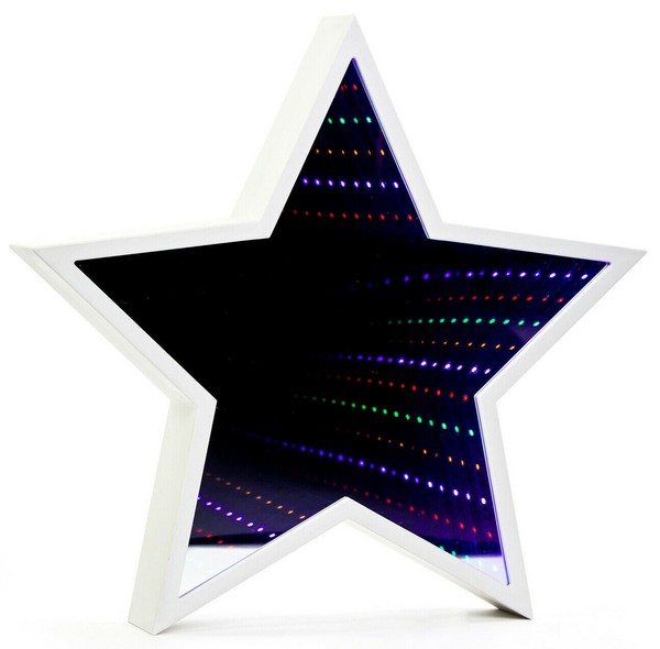 Star Shaped Infinity Mirror Light Tunnel Lighting for Wall or Standing ...