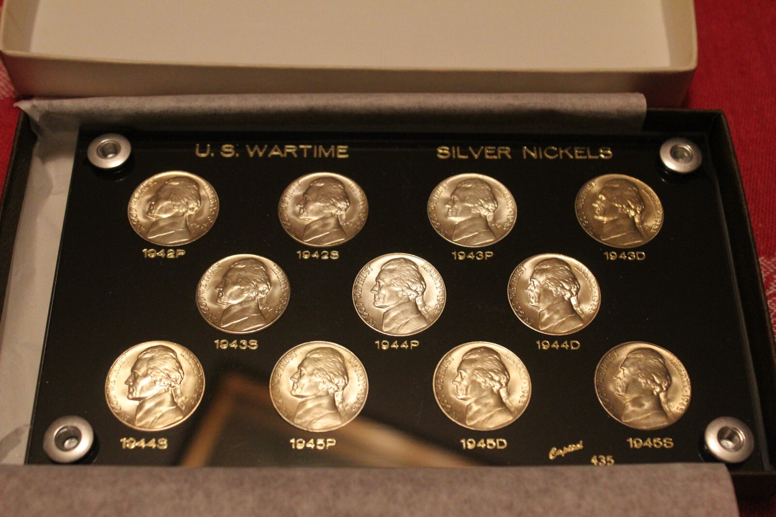 Complete Set of Jefferson War Nickels - All Gems in a Capitol Plastic ...
