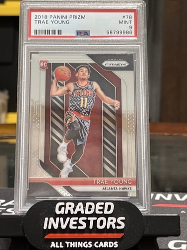 2018 Trae Young Panini Prizm Rookie Card RC #78 PSA 9 Mint Atlanta ...