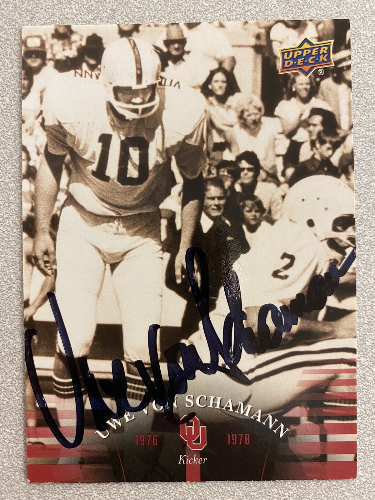 Uwe Von Schamann signed OKLAHOMA SOONERS card | eBay