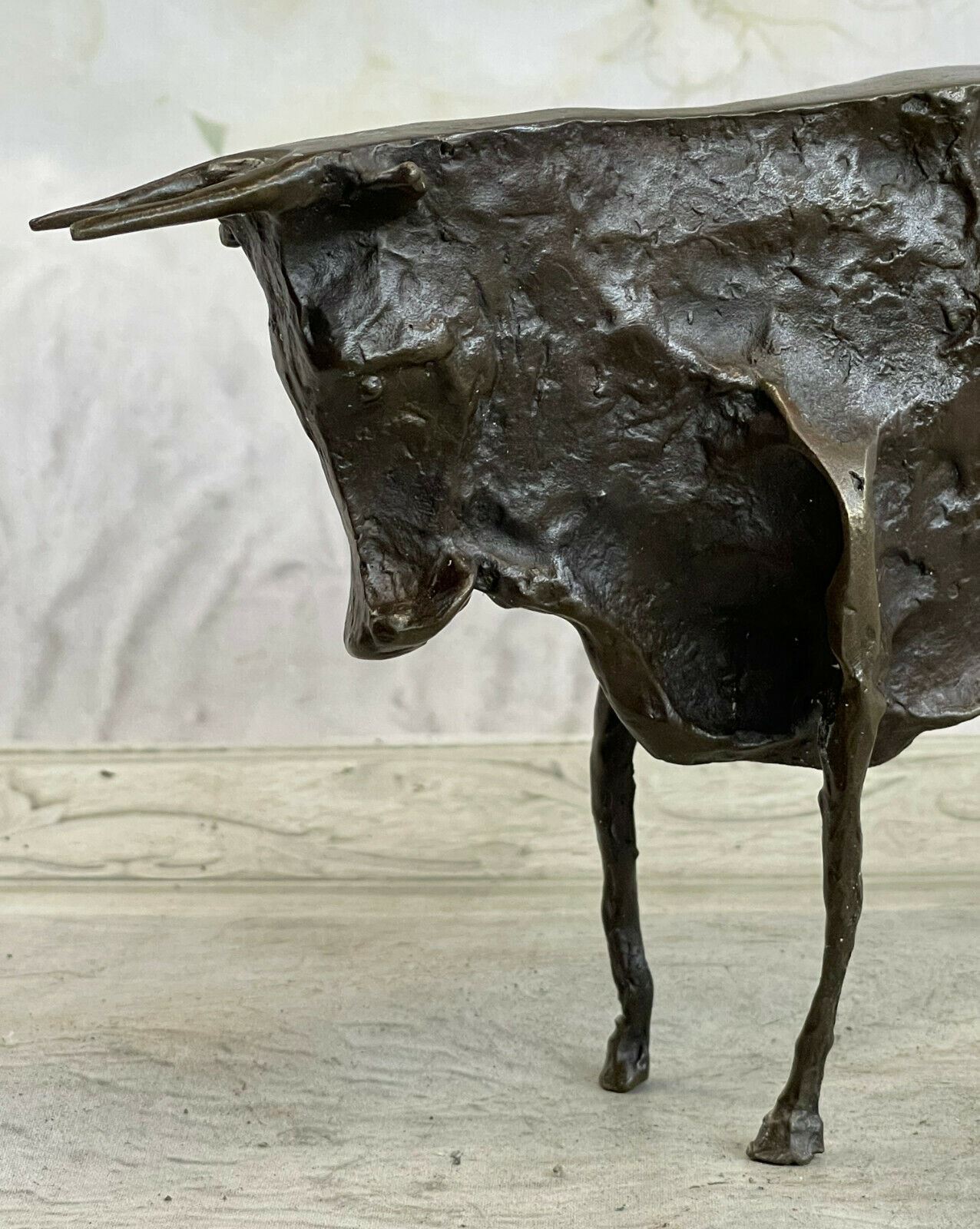 The Bull - 25 cm - Schwere Bronze Skulptur - Kubismus - Picasso - Dali ...