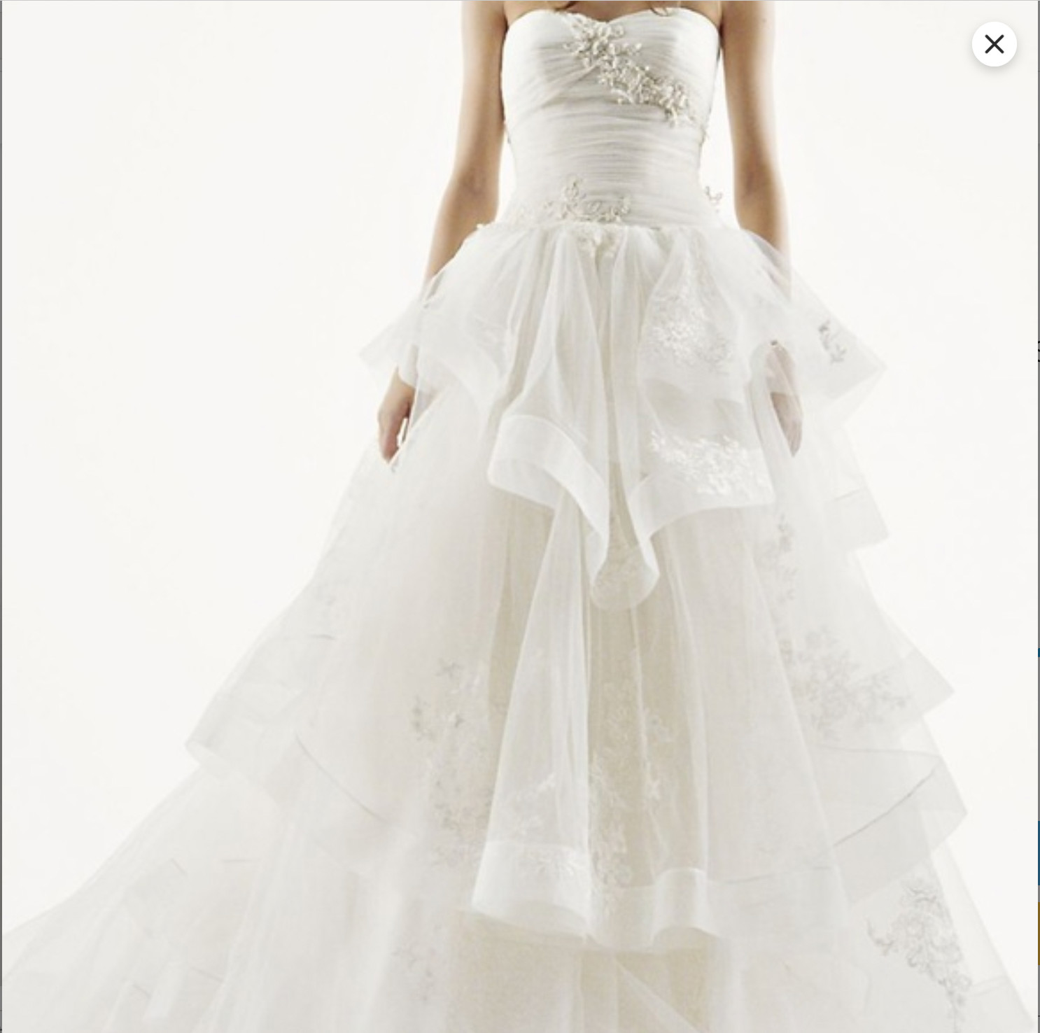 White by Vera Wang Wedding Dress Gown Sweetheart Stra… - Gem