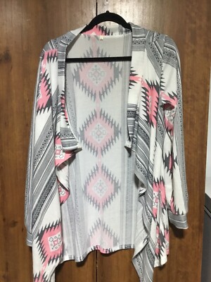 Women’s large geometric light sweater jacket | eBay