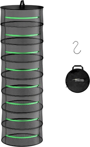 2ft 8-Layer Foldable Herb Mesh Dry Rack Hanging Drying Net for ...