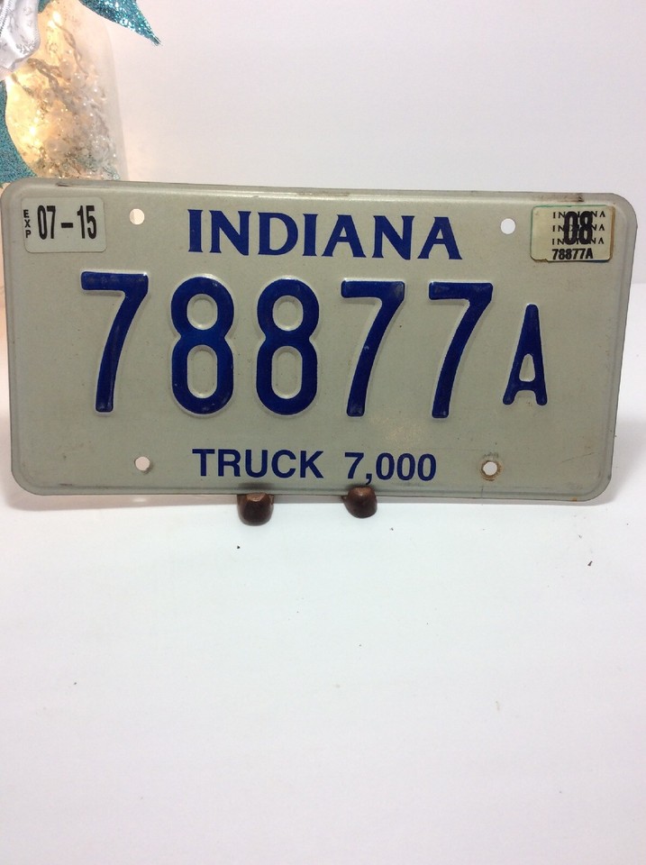 Vintage Indiana License Plate - - Single Plate 2008 | eBay