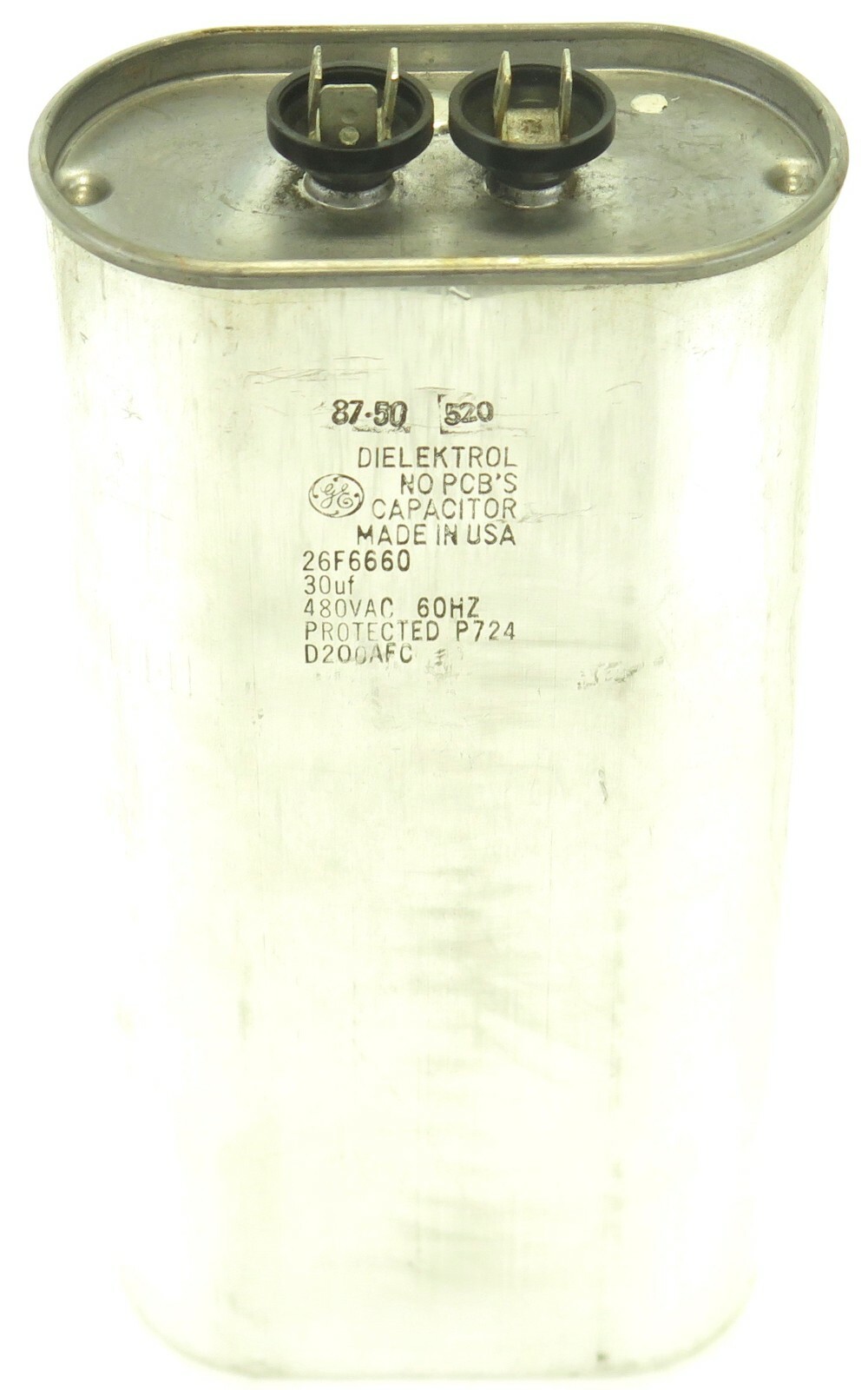 General Electric 26F6660 Geconol Capacitor 30uF 480VAC 50/60 Hz ...