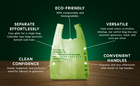 500 Bags Compostable and Biodegradable Food Waste Bags with Tie Handle ...