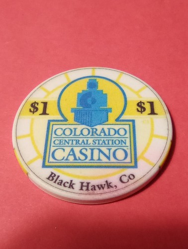 COLORADO CENTRAL STATION CASINO BLACK HAWK, CO. $1.00 CHIP GREAT FOR ...