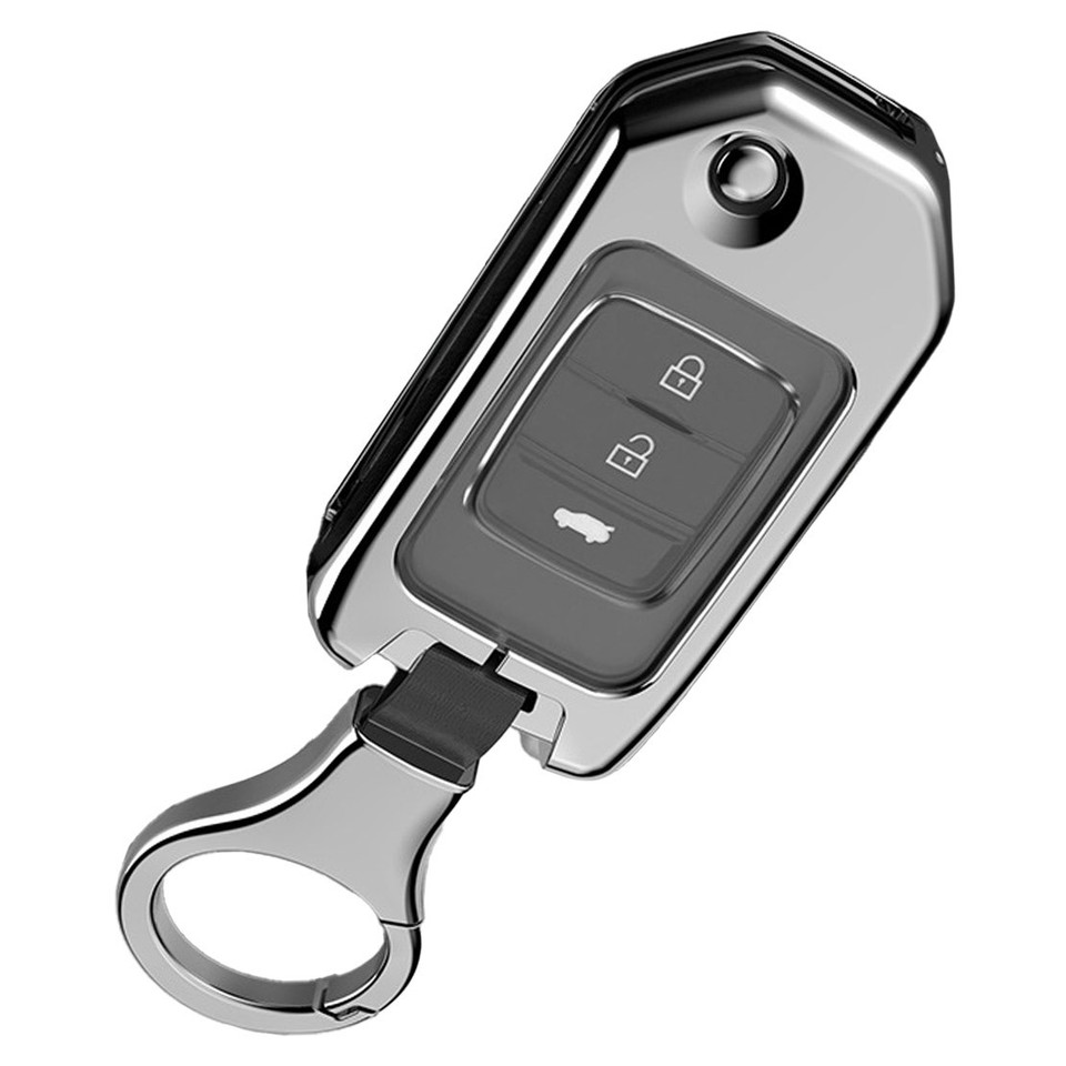 Silver TPU Car Smart Key Fob Cover Case Chain Fit for Honda Accord ...