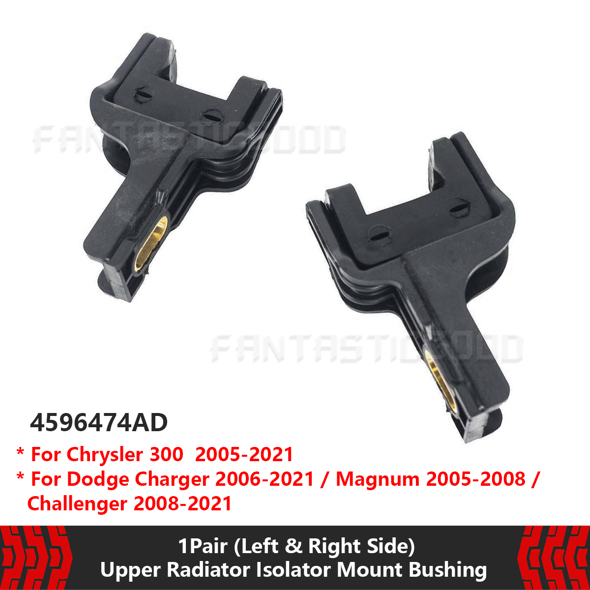 For Chrysler 300 Dodge Charger Challenger Magnum 1 Pair Upper Radiator ...