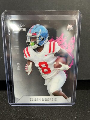 ELIJAH MOORE #’d /99 RC - 2021 Wild Card Matte Rookie Heat Flame ROOKIE ...