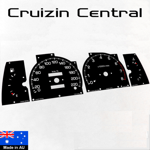 Plastic BLACK DIALS for Toyota Cressida MX83 88-93 gauge speedo dial ...