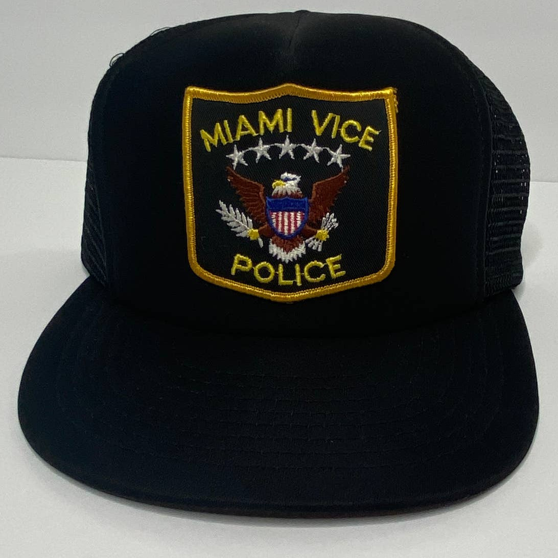Vintage Miami Vice Police Embroidered Patch Snapback … - Gem