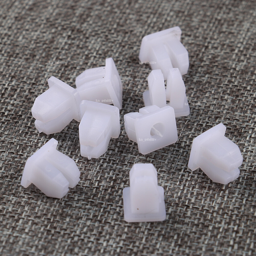 50Pcs Nut Screw Grommet Clips White Plastic Fit For Honda Toyota Mazda ...