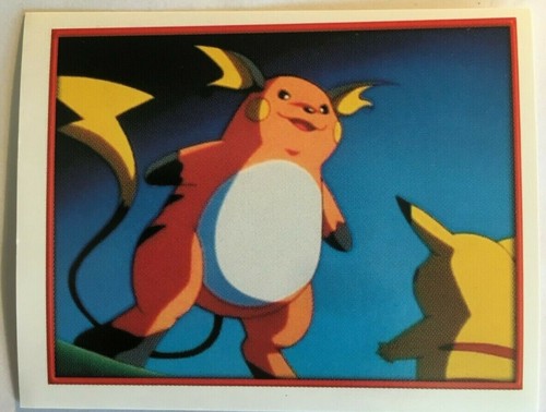 STICKERS POKEMON NEUF N°61 PIKACHU CONTRE RAICHU MERLIN SERIE 2 DE 2000 ...