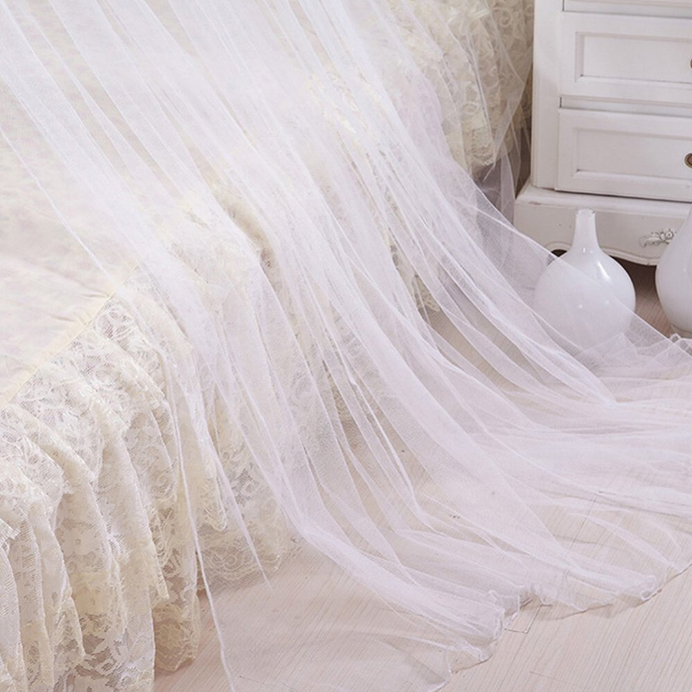 Mosquito Lace Bed Netting Mesh Canopy Princess Round Elegant Home ...