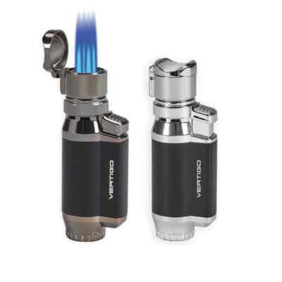 Vertigo Fortress Quad Torch Butane Lighter, Chrome, Large Flame ...