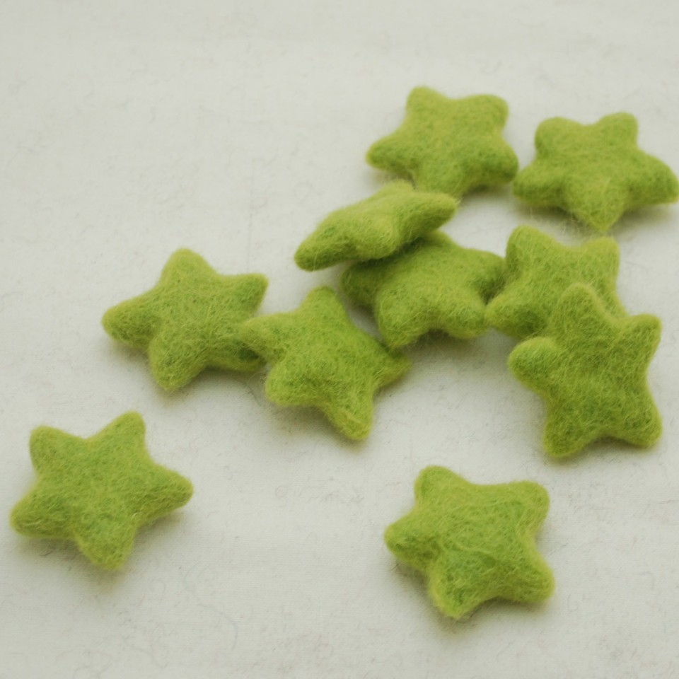 100% Wool Felt Stars - 10 Felted Stars - 90 Colours to choose | eBay