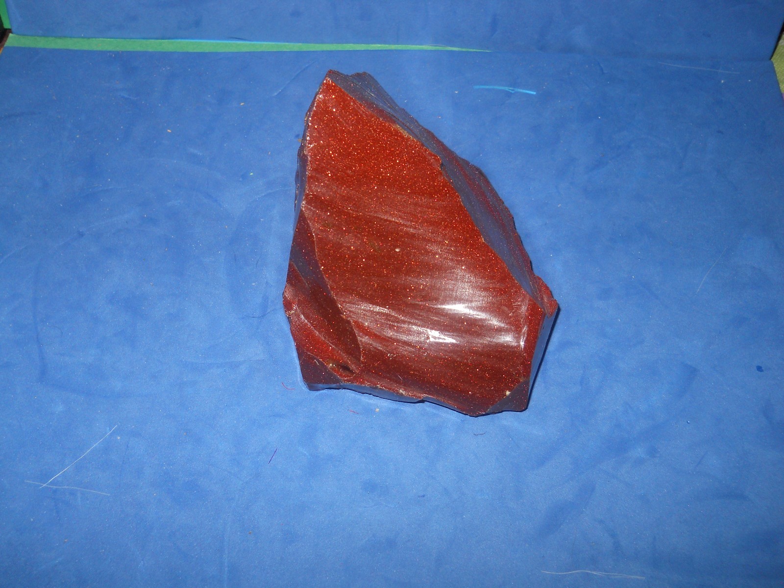 Glass Slag Rock 1.3 lb Brown copper colored sparkles Landscaping ...