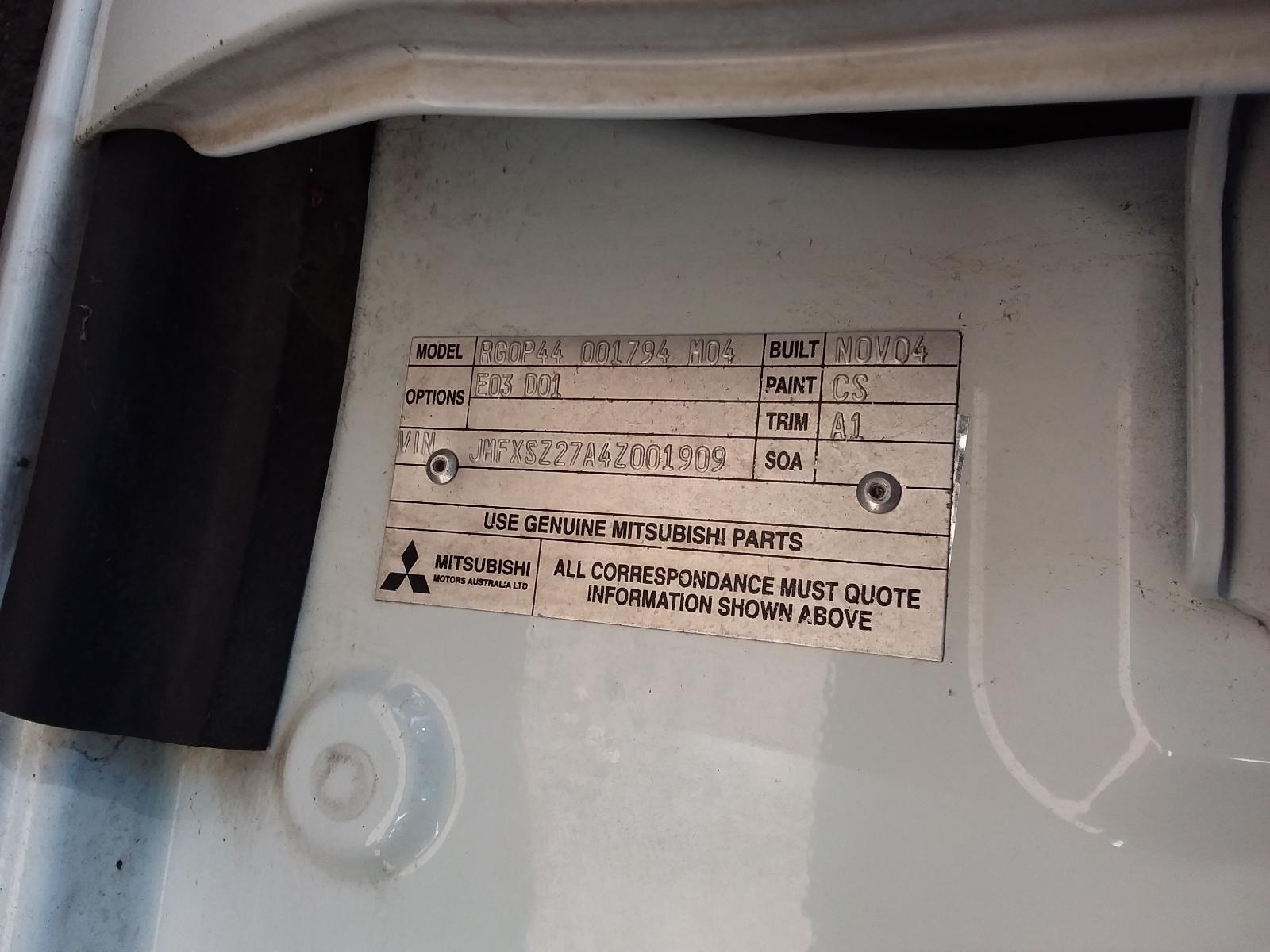 MITSUBISHI COLT STARTER MOTOR NON TURBO TYPE, RG/RZ, 129160 Kms | eBay ...