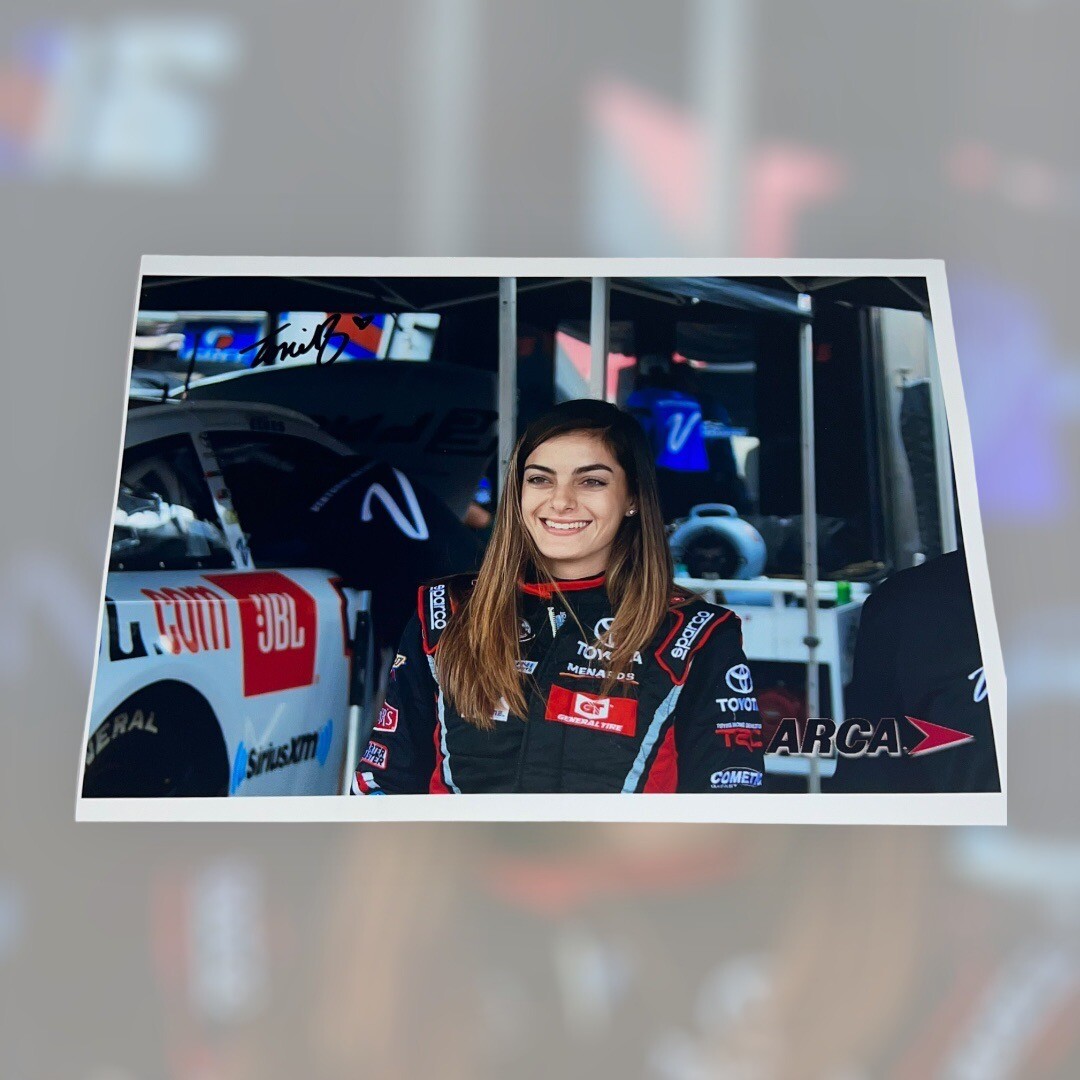 Toni Breidinger autographed 7x10 TOYOTA MENARDS ARCA RACING TRD NASCAR ...