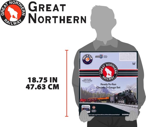 Lionel Great Northern Freight LionChief 5.0 Electric O Gauge Train Set ...