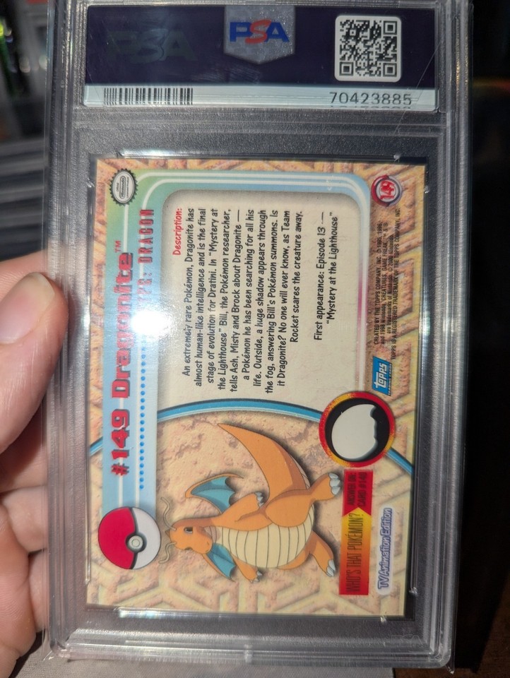 2000 Topps Pokemon Series 3 #149 Dragonite Animation Ser. 3 Rainbow ...