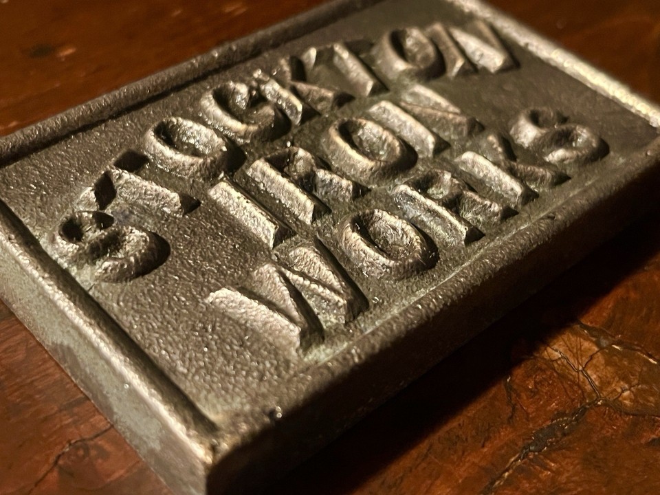Vintage STOCKTON IRON WORKS Ingot Mining Equipment Company California ...