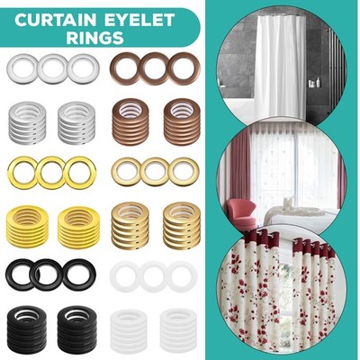 Curtain Eyelet Rings for Curtains with Eyelets Snap on Ring Window Door ...