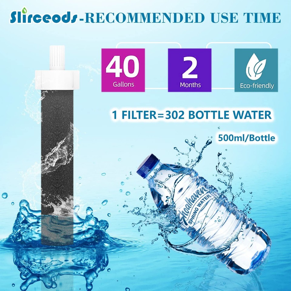 Water Bottle Filter for Brita Plastic Water Filter Bottle in 26 Ounce ...