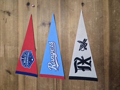 Texas Rangers Mini Pennants Felt 4" X 9" - MLB Blue Red Lot Of 3 - Plus ...