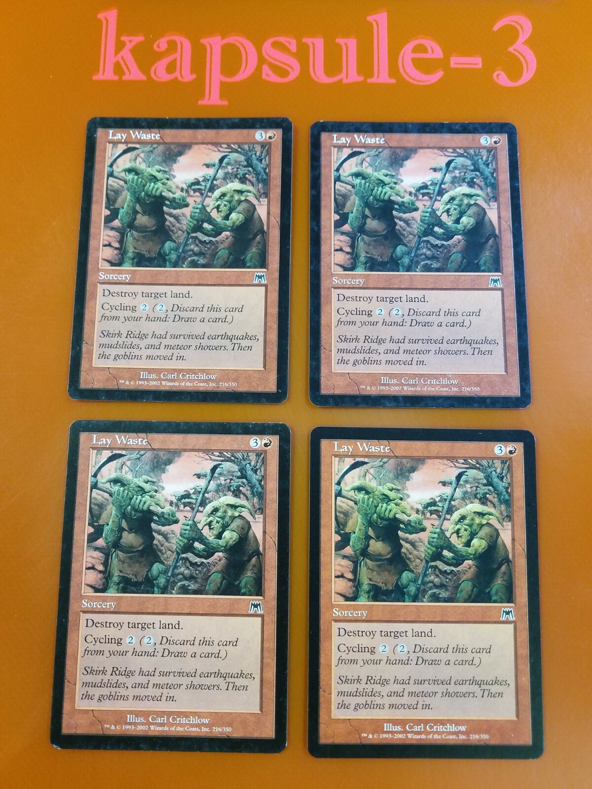 4x Lay Waste | Onslaught | MTG Magic Cards | eBay