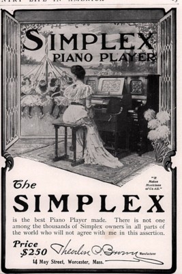 EARLY 1900 'S AD SIMPLEX PIANO PLAYER CHILDREN DANCE MAYPOLE | eBay