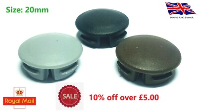 20mm Hole Plugs Plastic Blanking Inserts Masking Finishing / Brown ...