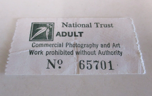 National Trust Admission Ticket - Individually Numbered - Gum Leaf Logo ...