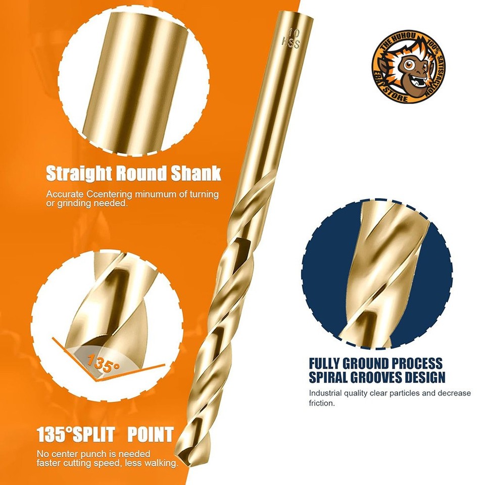 10PCS 2mm Cobalt Drill Bit Set M35 HSS Twist Bits for Hard Metal ...