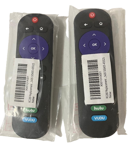 2Pcs RC280 Replacement Remote for TCL ROKU TV Radio Vudu 55FS3750 TCL ...