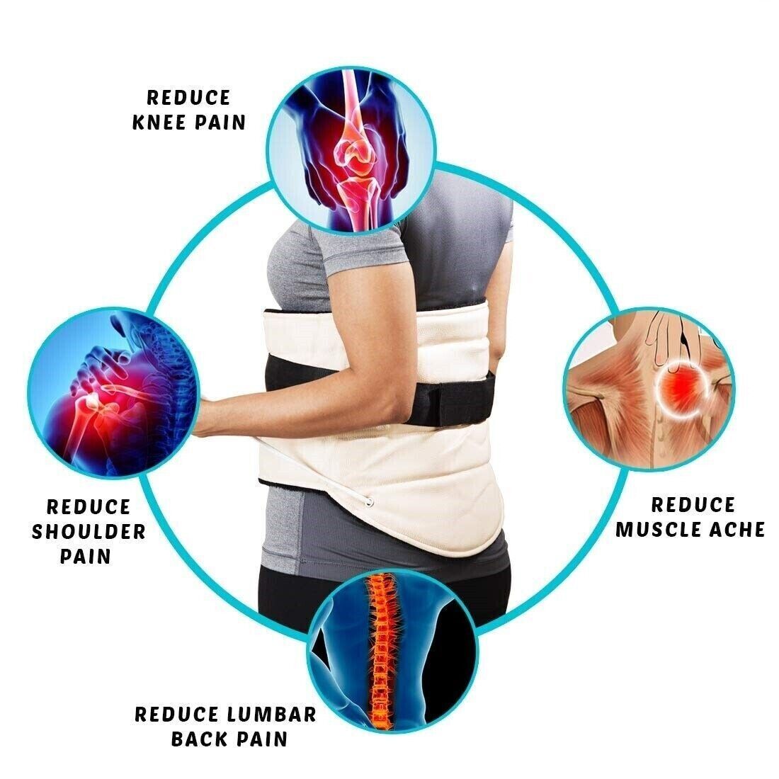 Orthopedic Electric Heating Pad Heat Therapy Belt for Lumbar Back Pain ...