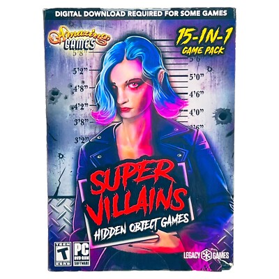 Amazing Super Villains Hidden Object Games for PC 15 Game DVD Pack ...