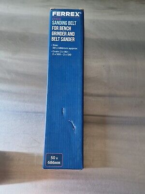 Ferrex 6 piece Sanding belt 50x 686mm for bench grinder and belt sander ...