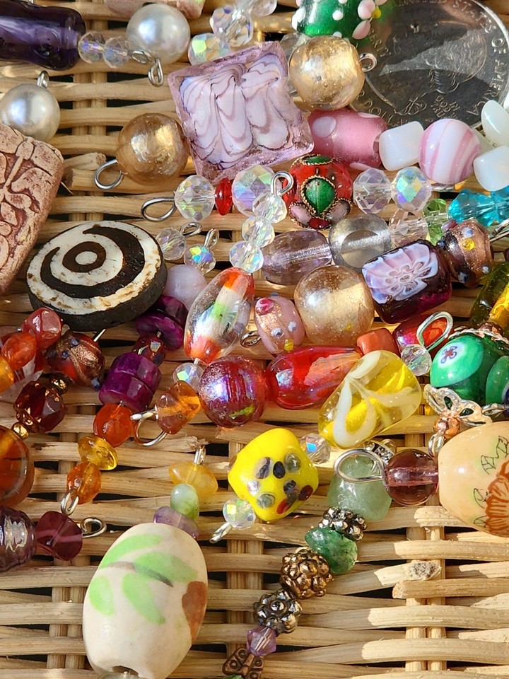 Jewelry Making Lot 47x Beads Drop Large Dangle Glass charms bead lots ...