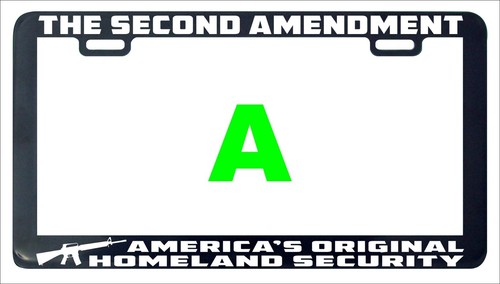 The 2nd second amendment original homeland gun license plate frame ...
