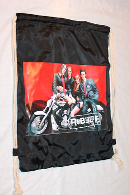NEW REBELDE DRAWSTRING BAG BLACK 12"X16" | eBay