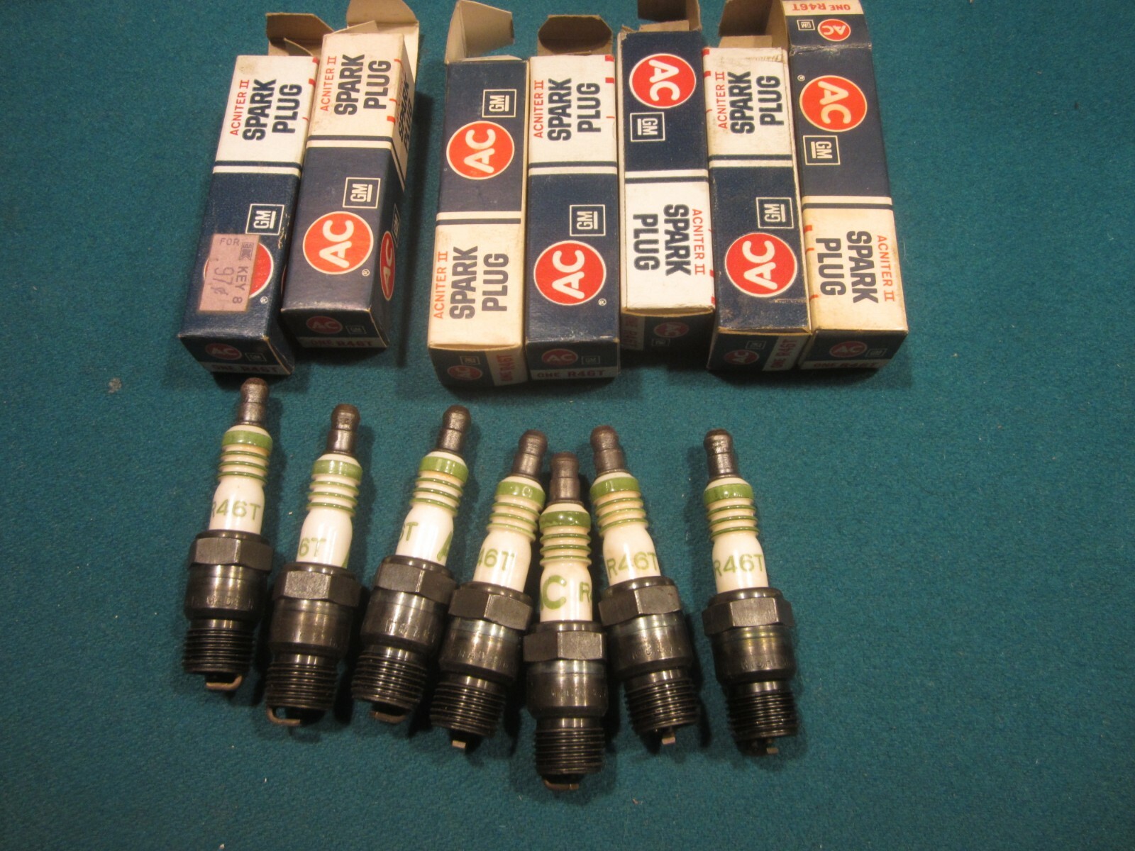 AC R46T spark plugs 7 pcs 1970 1972 1973 Camaro Nova Firebird Lemans 6 ...