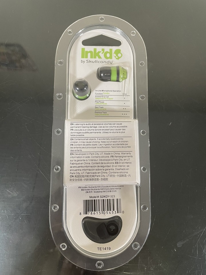 Skullcandy - Ink'D+ Wired In-Ear Headphones - Green - NEW | eBay