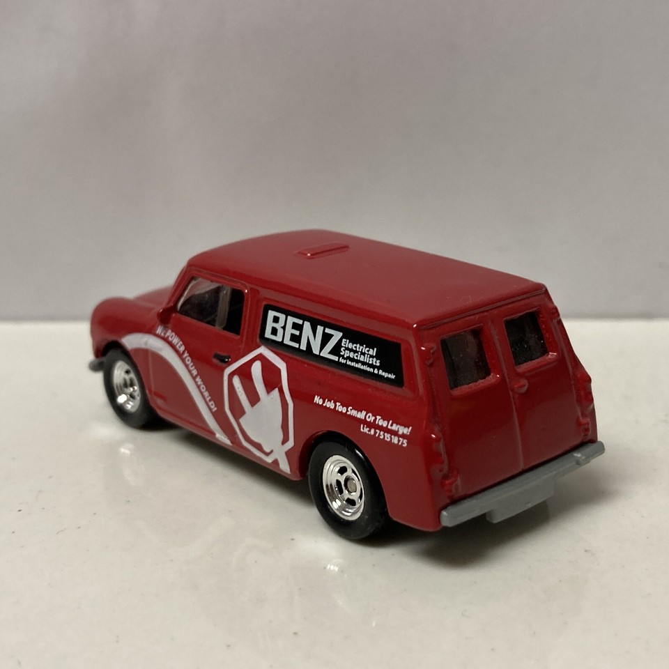Matchbox CUSTOM W/REAL RIDERS Red 1965 Austin Mini Van | eBay
