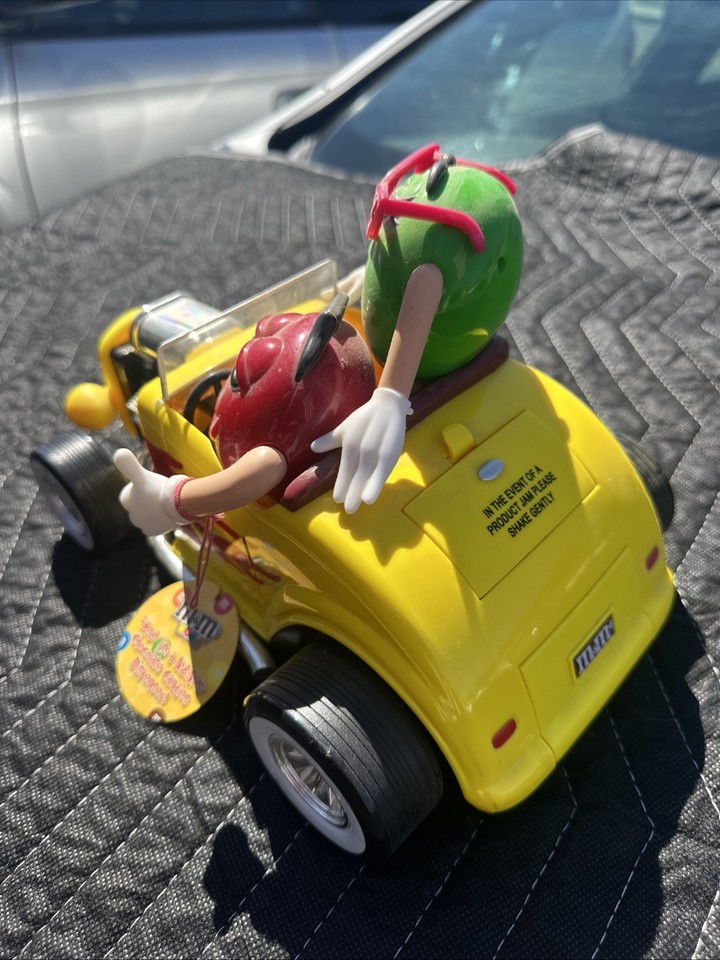 M&M's Red & Green "Rebel Without A Clue" Yellow Hot Rod Candy Dispenser ...