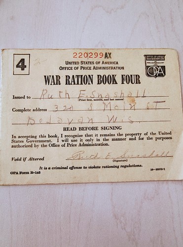 WW2 War Ration Book Four c1943, Partially Used 155 Stamps Remaining | eBay
