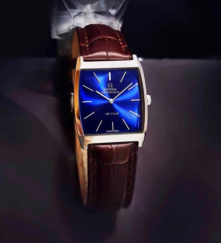 Authentic' OMEGA DE VILLE Cal.711 BLUE SUNRAY DIAL AUTOMATIC WATCH_MSRP ...