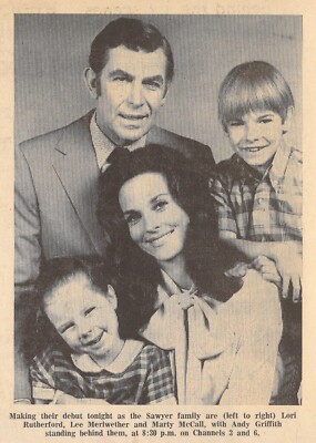 1971 TV AD ~ ANDY GRIFFITH LEE MERIWETHER MARTY McCALL AND LORI ...